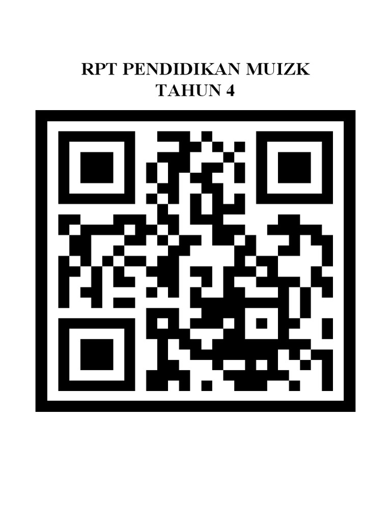 QR - RPT Muzik Tahun 4 | PDF