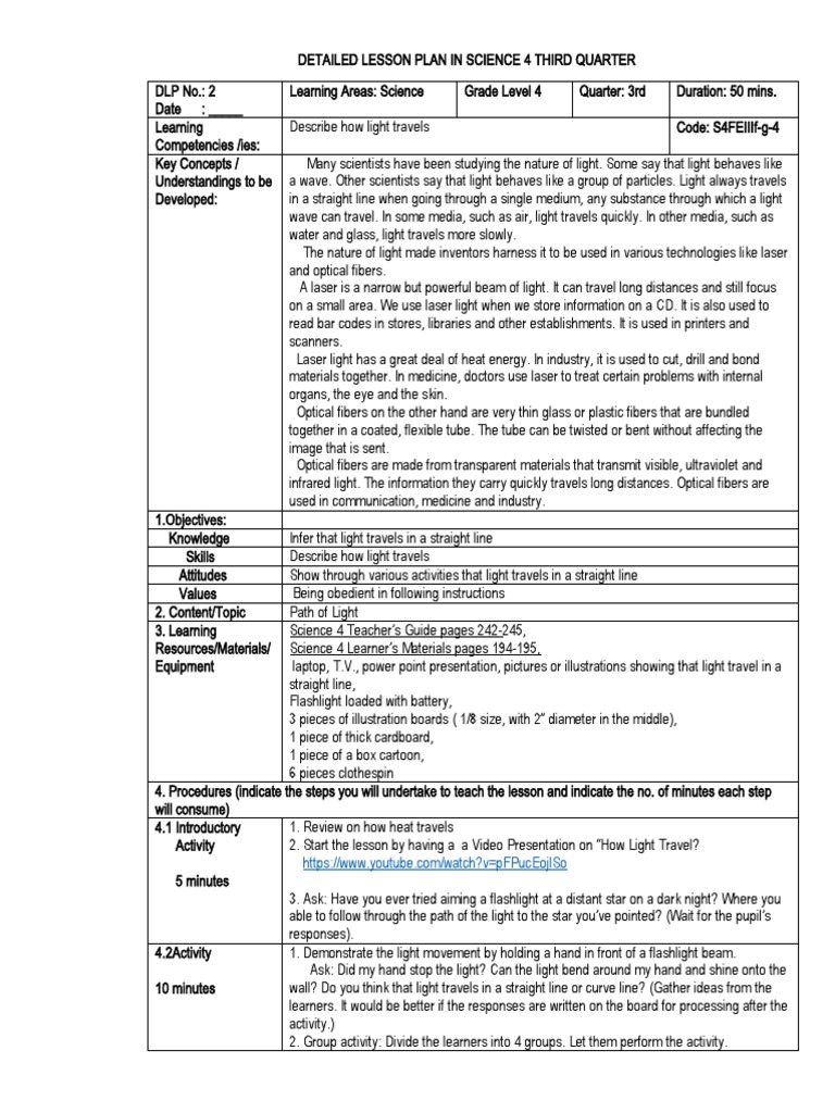 DLP n0. 2 in Science Super Duper Final | PDF | Light | Laser