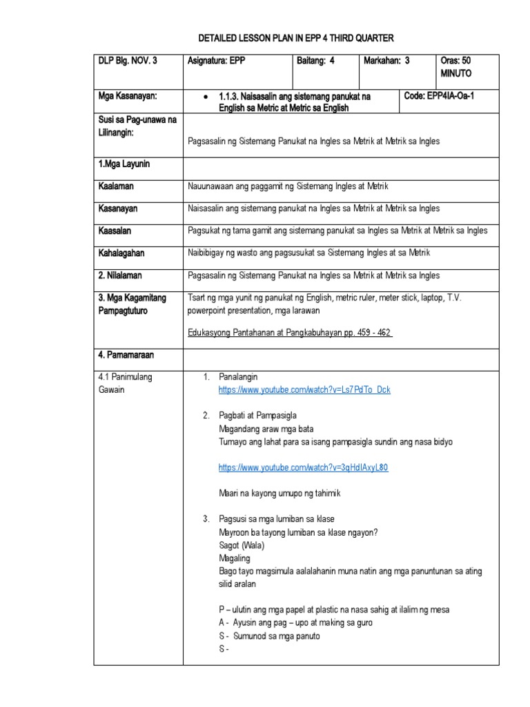 DLP No. 3 in Epp (Pagsasalin) | PDF