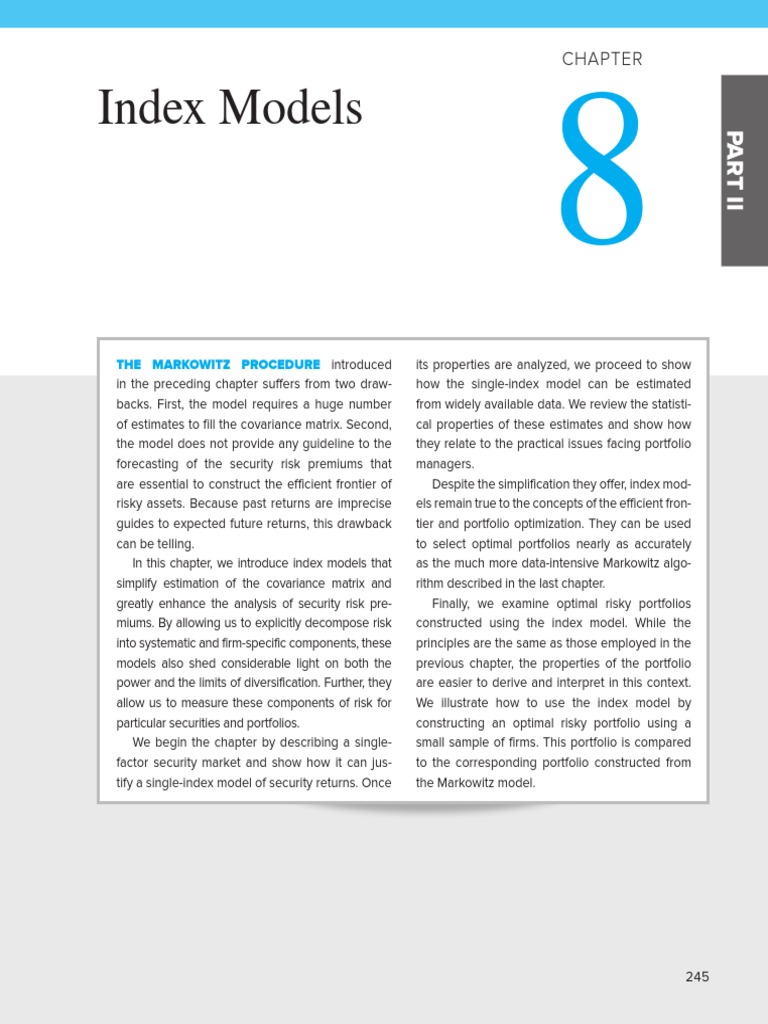 Index Models: The Markowitz Procedure | PDF | Beta (Finance) | Coefficient Of Determination