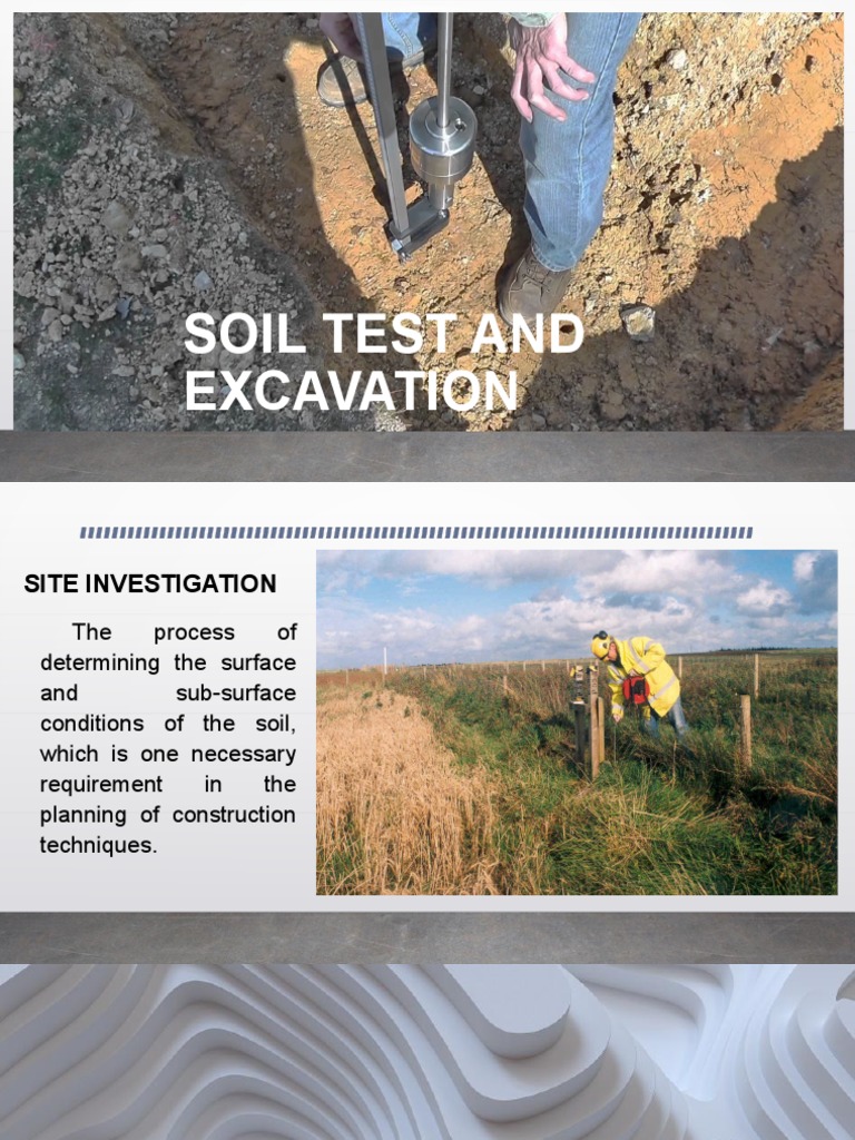 Soil Test and Excavation | Download Free PDF | Soil | Earth Sciences