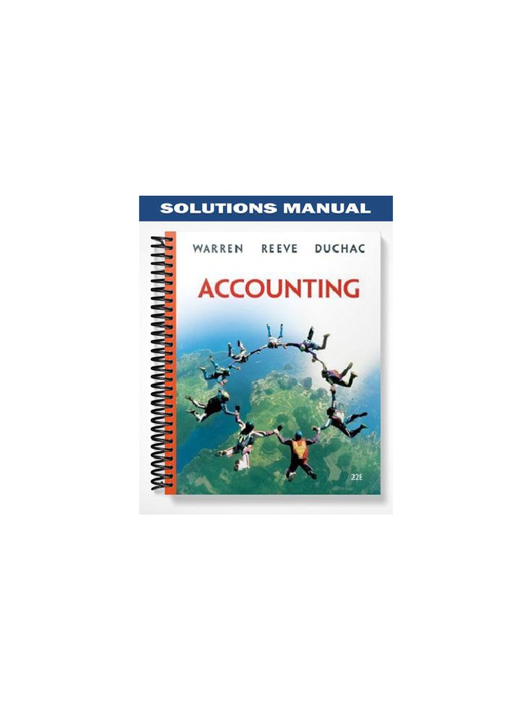 Solutions Manual For Accounting 22nd Edition by Warren | PDF | Debits ...