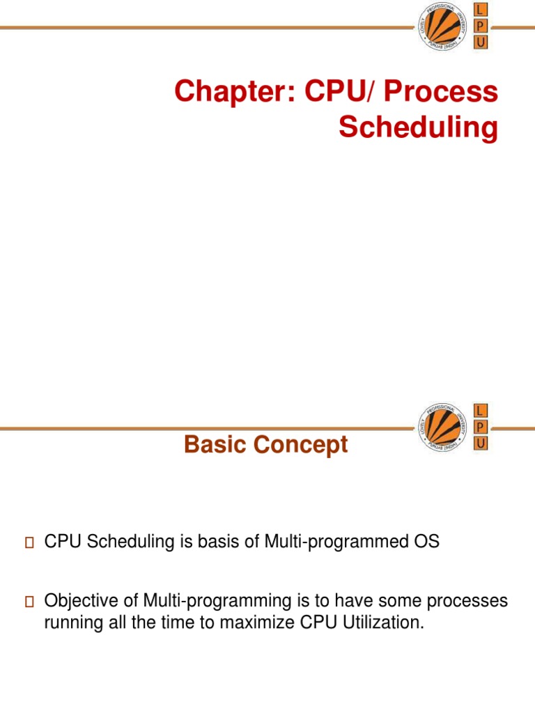 Unit2 Cpu Scheduling Pdf Scheduling Computing Multi Core Processor