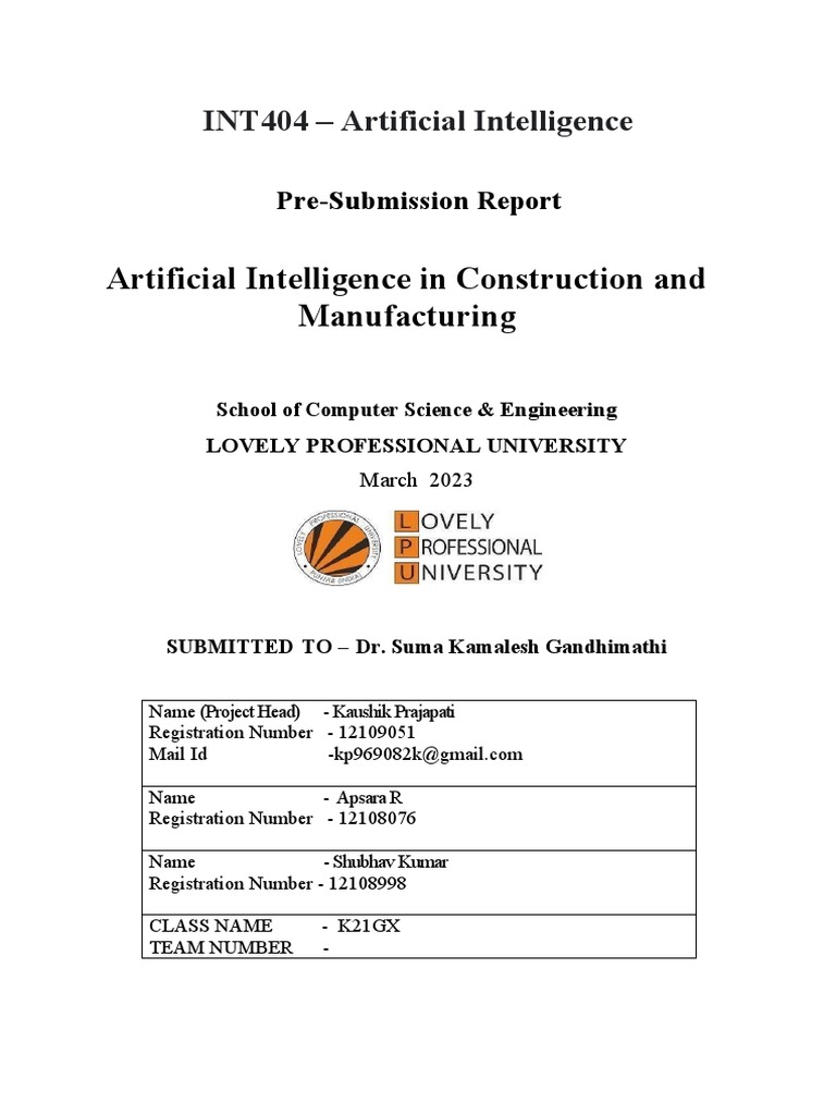 INT404 | Download Free PDF | Intelligence (AI) & Semantics | Artificial Intelligence