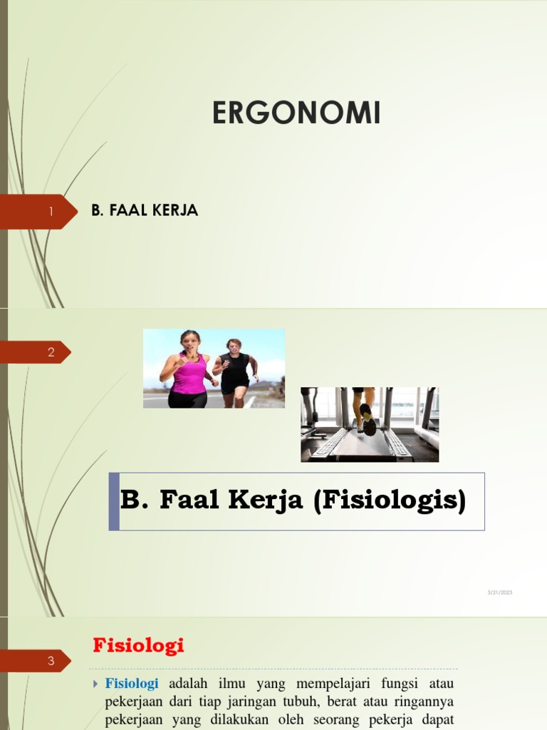 Ergonomi: B. Faal Kerja | PDF
