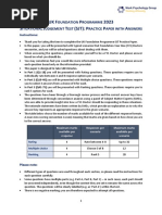 MSRA Practice Paper 2022 | PDF | Nursing | Empathy