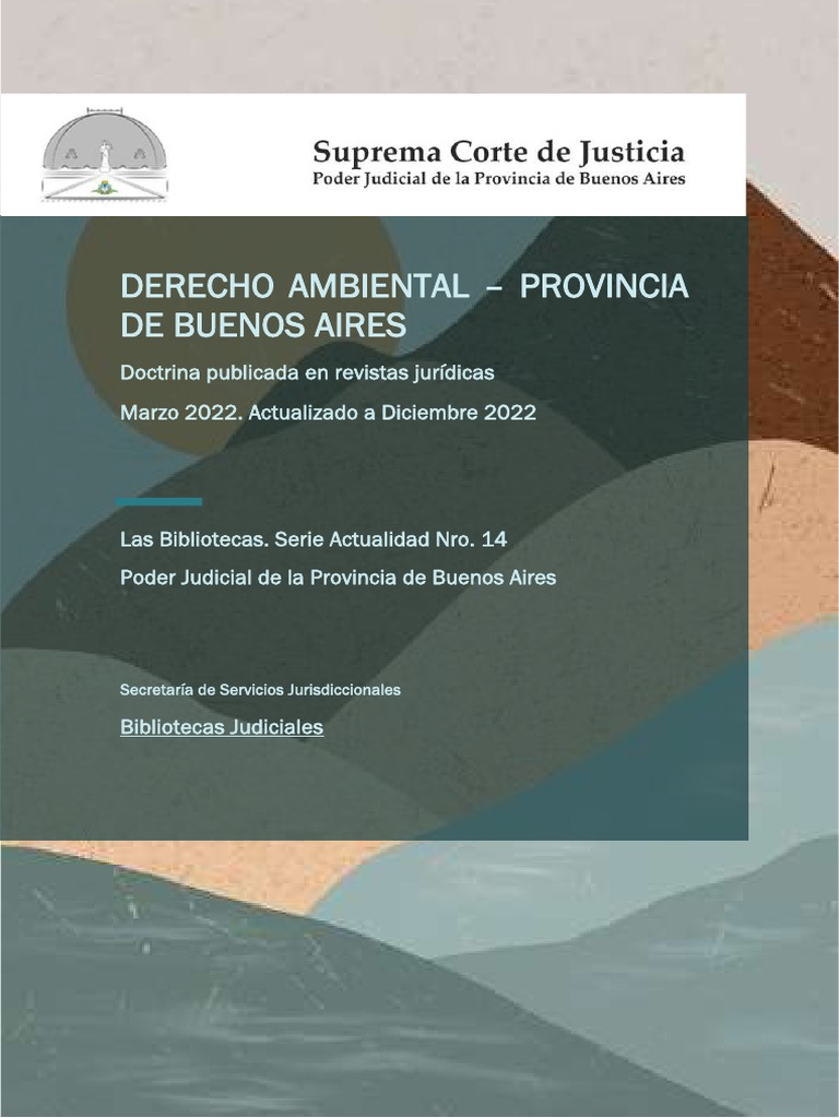 Derecho Ambiental - Provincia de Buenos Aires | PDF | Buenos Aires | Agua