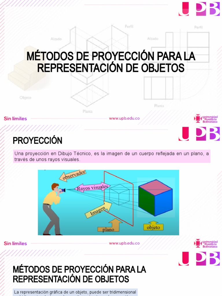 Métodos de Proyección Técnica | PDF | Perspectiva (Gráfica) | Geometría