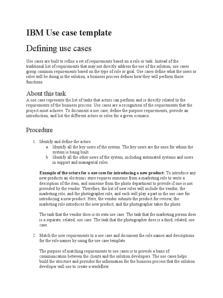 Use Case Template | Download Free PDF | Use Case | Communication