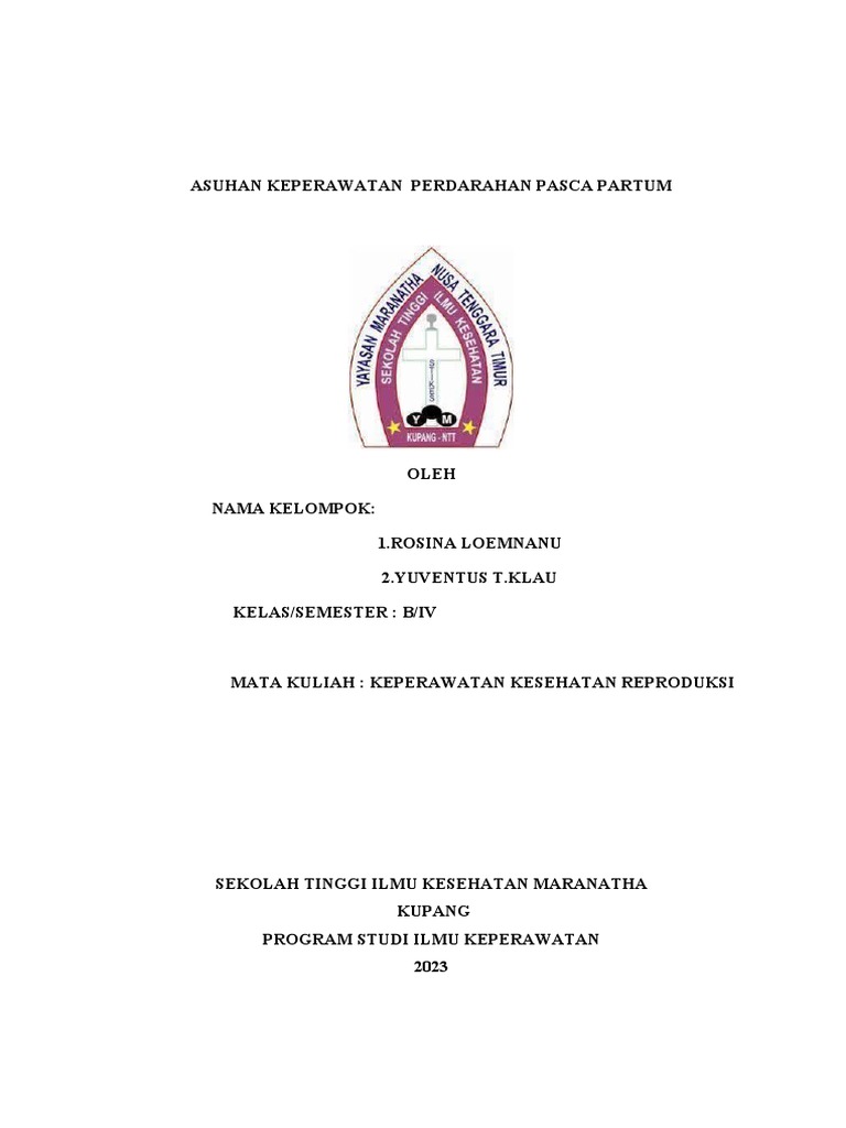 Asuhan Keperawatan Perdarahan Pasca Partum | PDF | Ilmu Sosial ...