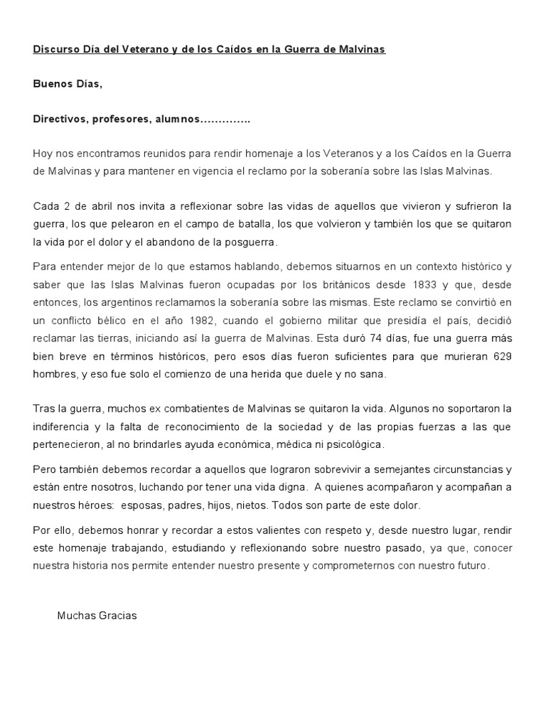 Discurso Del 2 de Abril | PDF