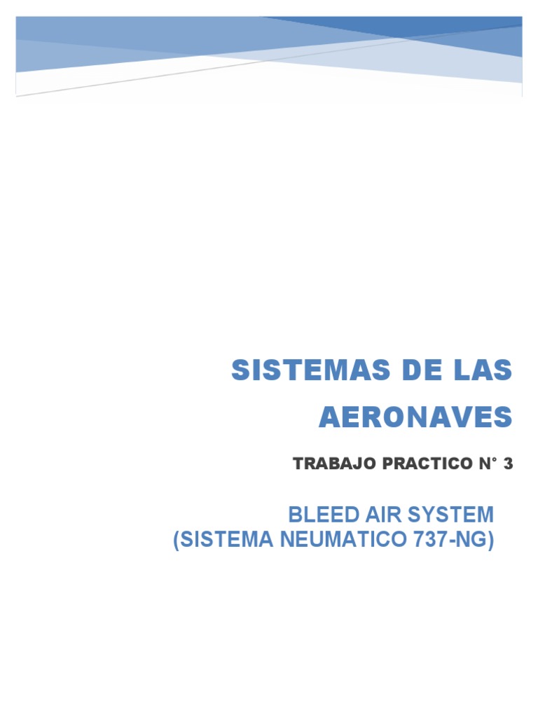 Funcionamiento del Sistema Bleed Air 737-NG | PDF