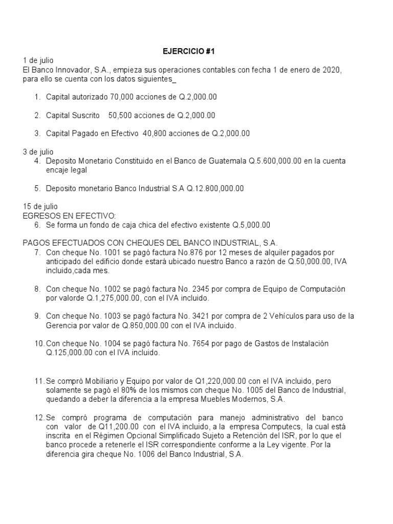 Proyecto Contable Bancaria | PDF | Bancos | Cheque