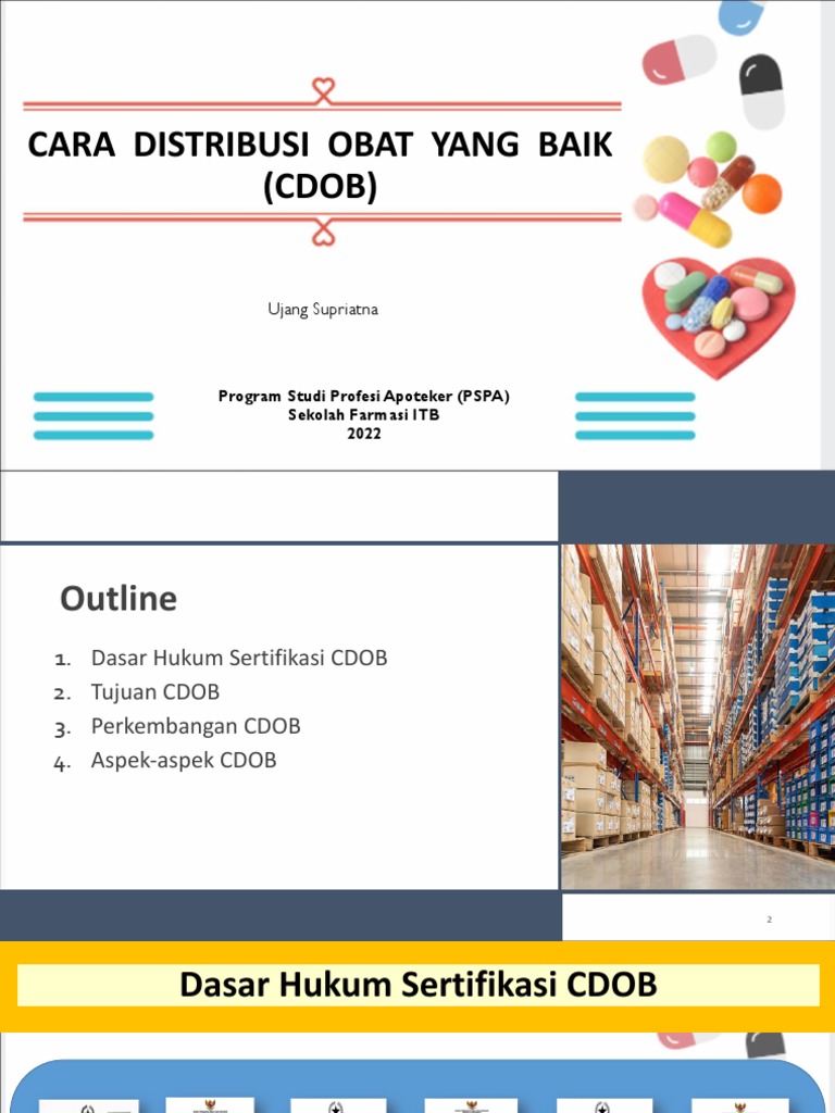 Sertifikasi CDOB: Panduan Distribusi Obat | PDF