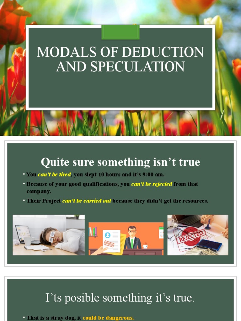 Modals of Deduction and Speculation | PDF