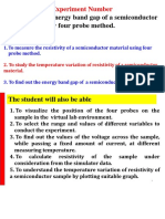 Experiment 3 - Four Probe Experiment | PDF | Semiconductors | Band Gap