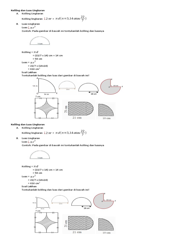 Keliling Dan Luas Lingkaran | PDF | Metode & Bahan Ajar