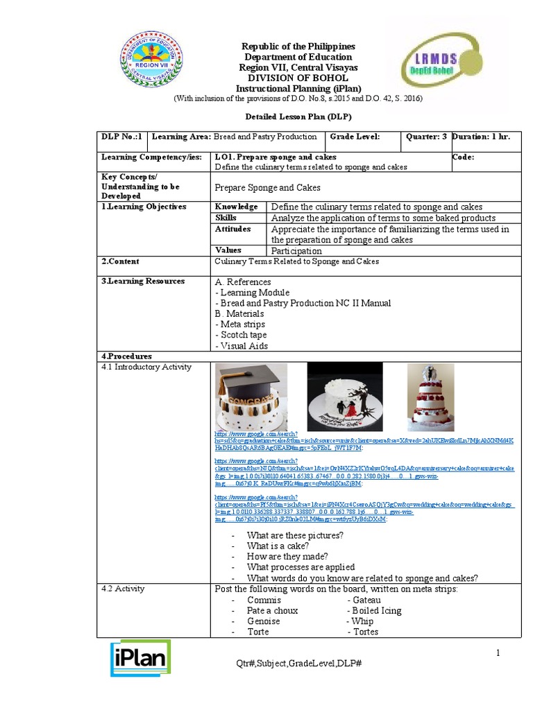 Define The Culinary Terms Related To Sponge and Cakes | PDF | Cakes ...