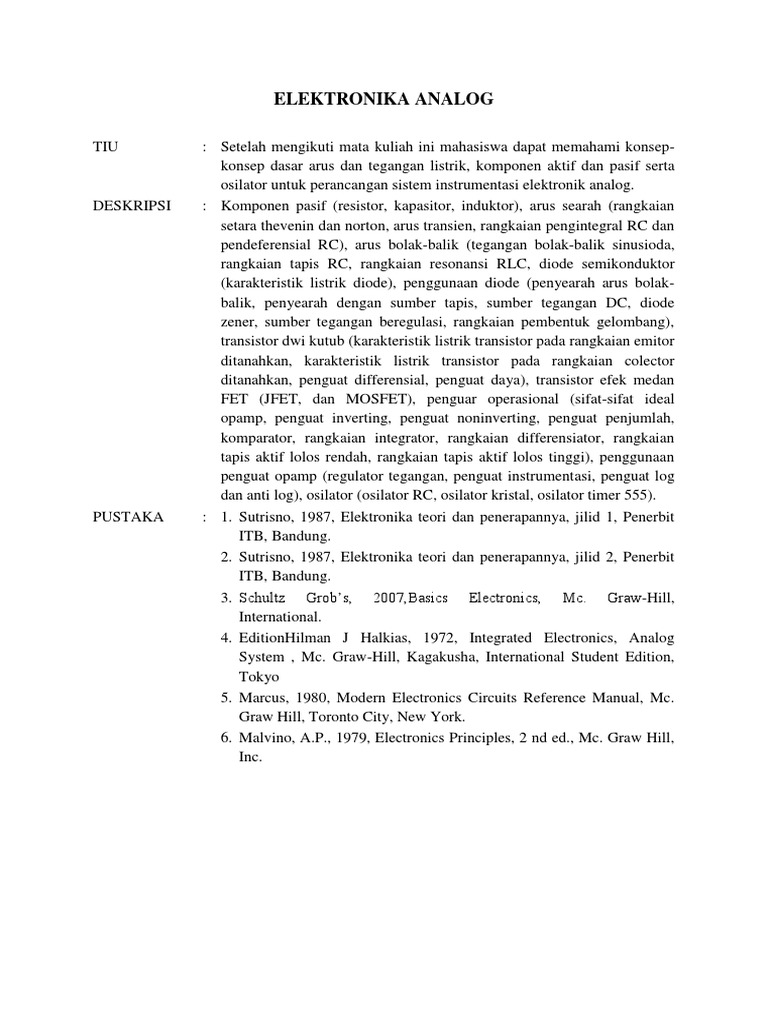 Elektronika Analog | PDF