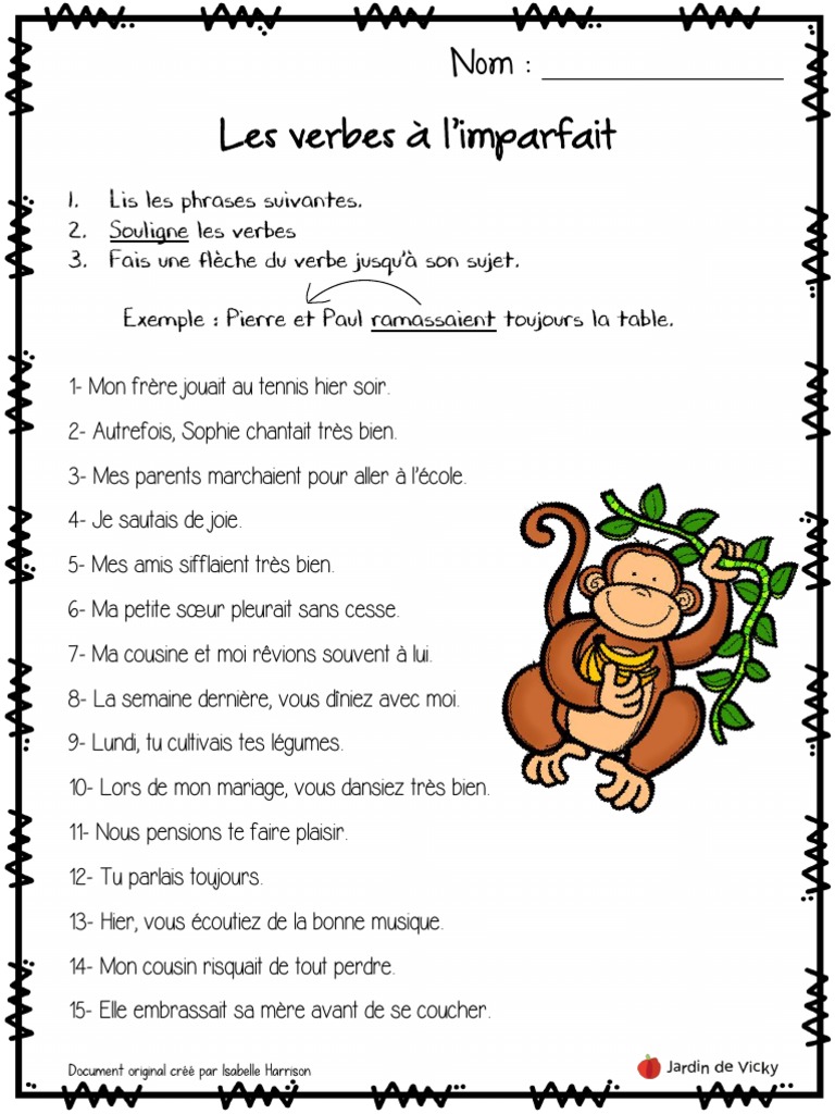 Les verbes à l'imparfait expliqués | PDF | Verbe | Linguistique