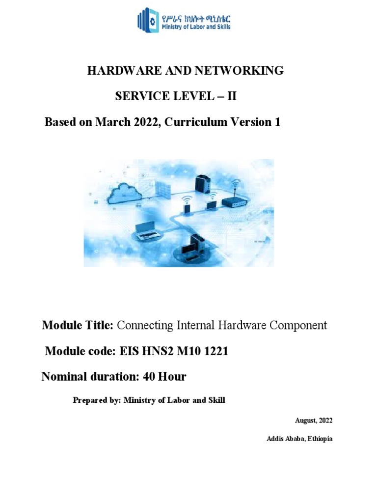Hardware and Networking Service Level - Ii Based On March 2022, Curriculum Version 1 | PDF ...