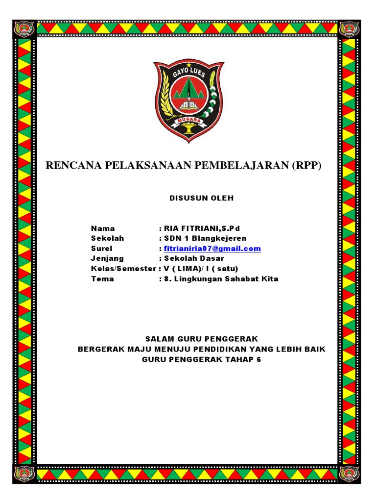 RPP - Ria Fitriani. Penggerak | PDF