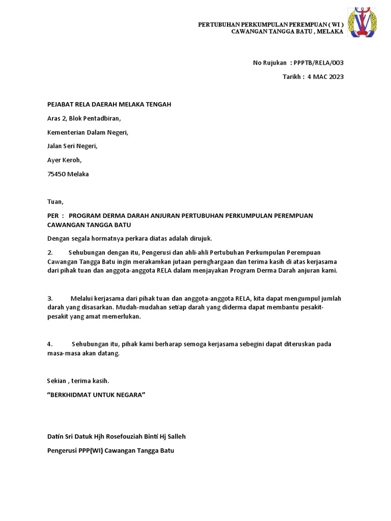 Surat Penghargaan RELA | PDF