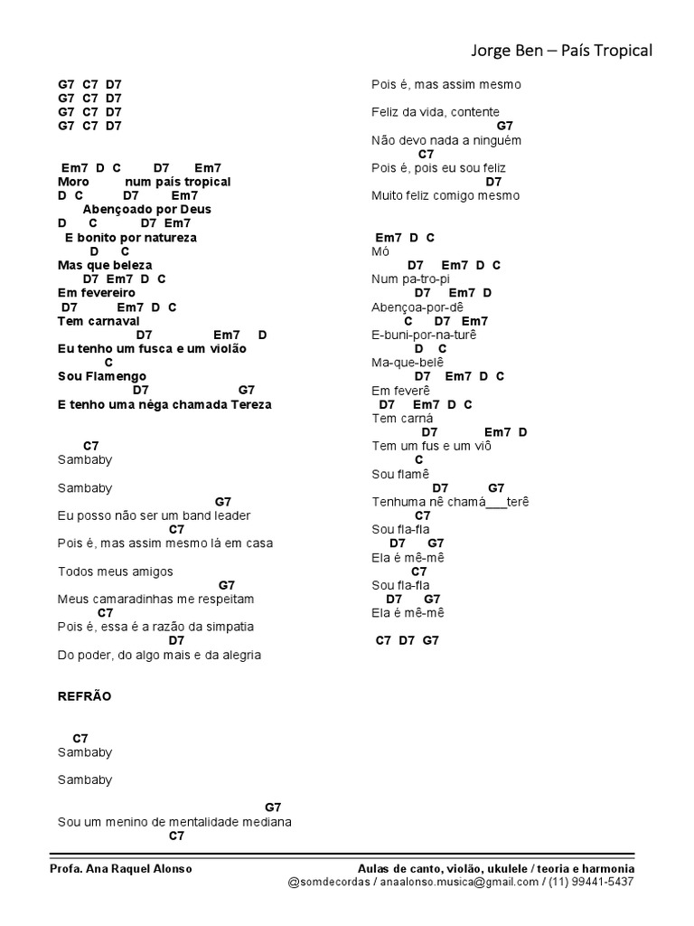 Jorge Ben - Pais Tropical | PDF