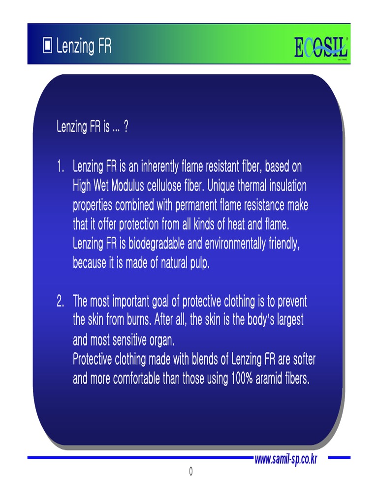 Lenzing FR | PDF | Fibers | Clothing