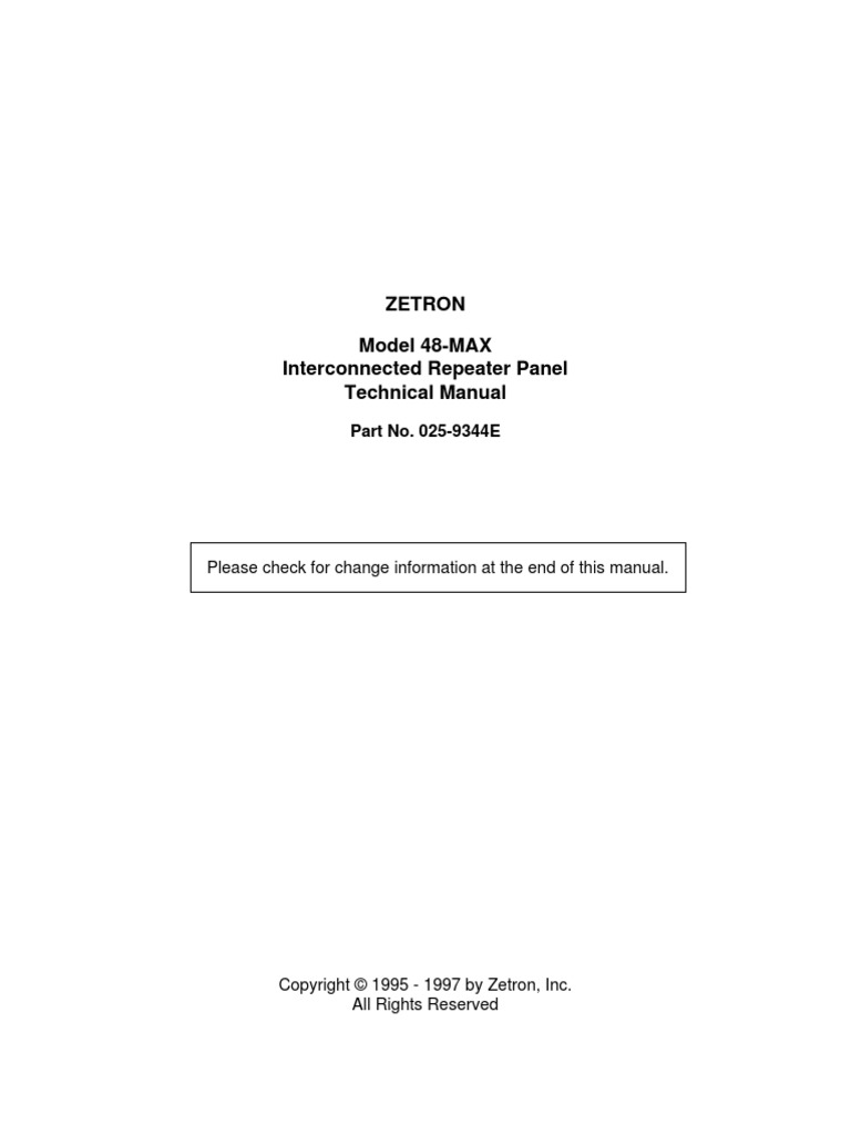 Zetron 48 Max Manual | PDF | Computer Terminal | Telephone