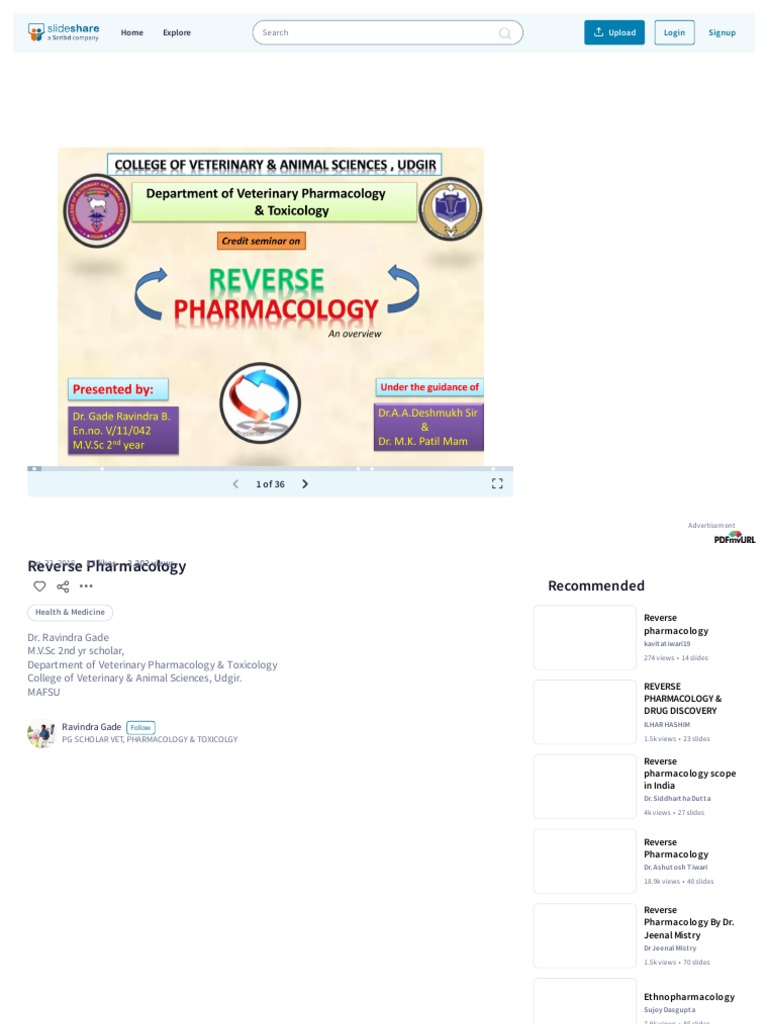 Reverse Pharmacology | PDF | Drug Discovery | Pharmacology