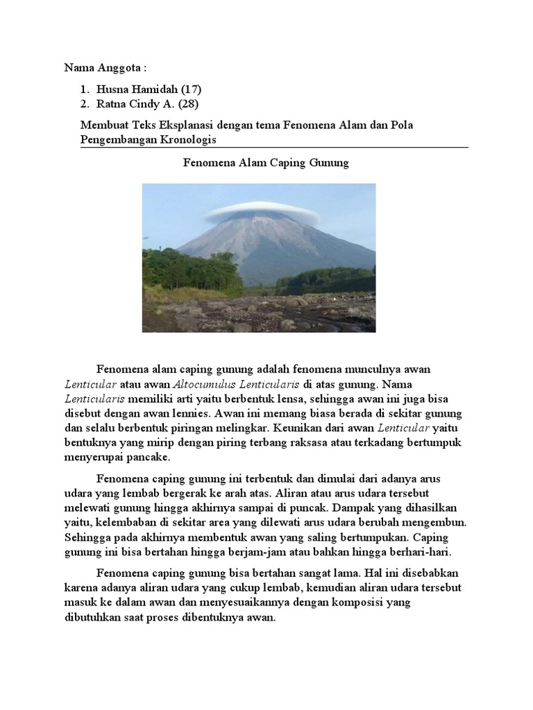 Fenomena Caping Gunung Salinan | PDF