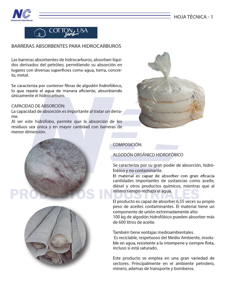 Salchicha Cordones 5X10 | PDF | Petróleo | Absorción (Química) Salchicha Cordones 5X10 | PDF | Petróleo | Absorción (Química)
