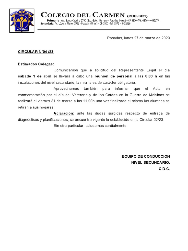 Circular 4 2023 | PDF