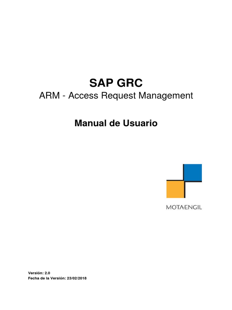 Sap GRC: ARM - Access Request Management | PDF | Usuario (informática ...