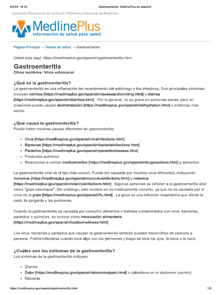 Gastroenteritis | PDF