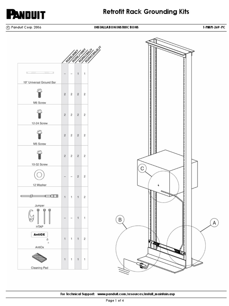 Rack Grounding Kit Installation Instructions | PDF