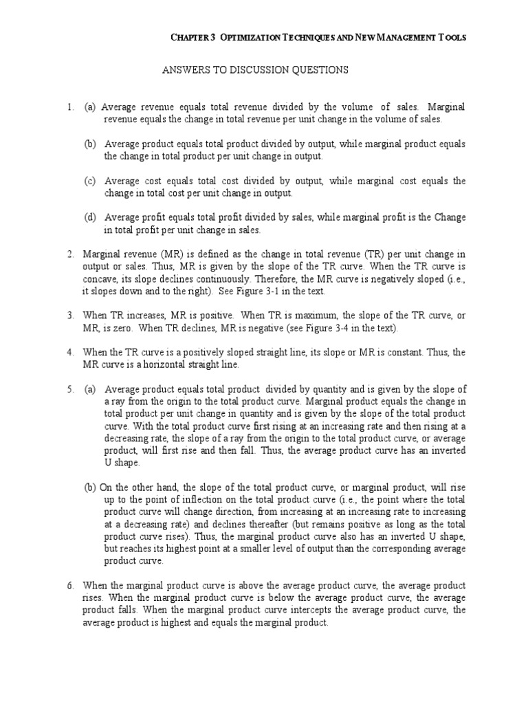 Chapter 3 Optimization Techniques and New Management Tools | PDF | Demand | Price Elasticity Of ...