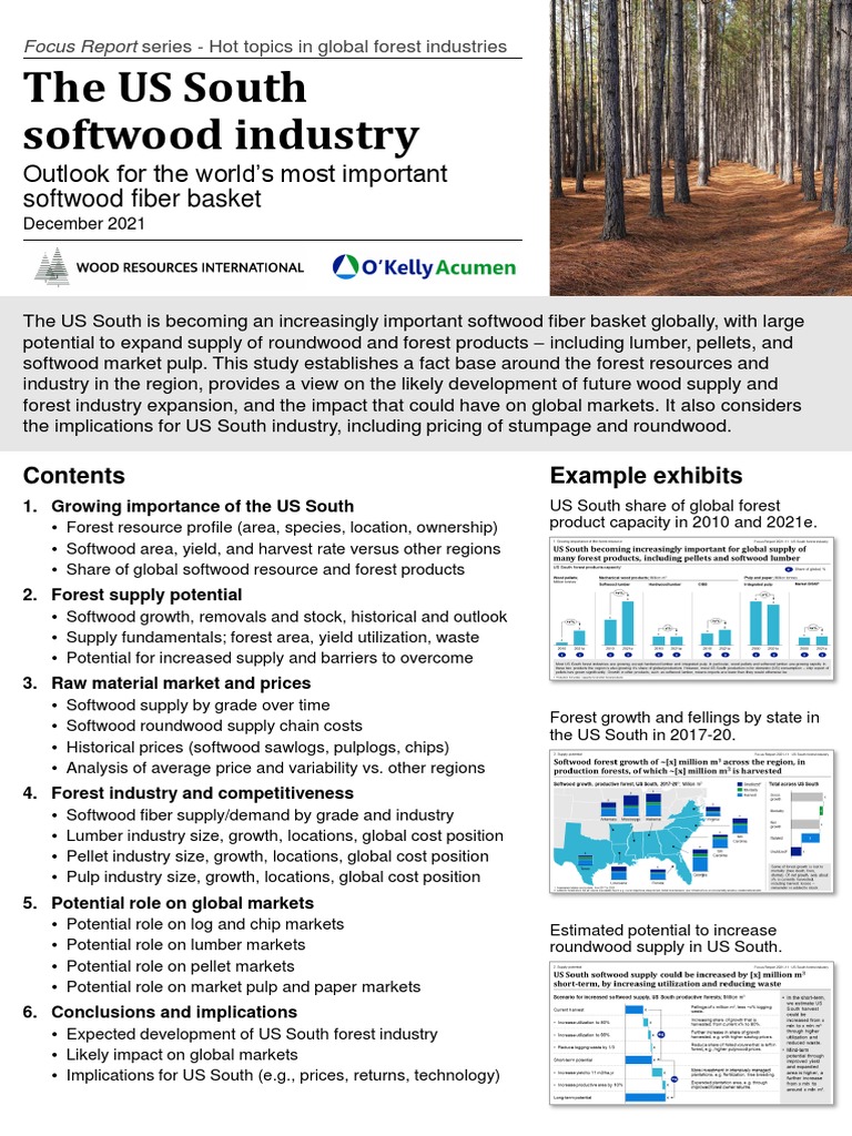 US South Softwood Resource | PDF | Lumber | Pulp (Paper)