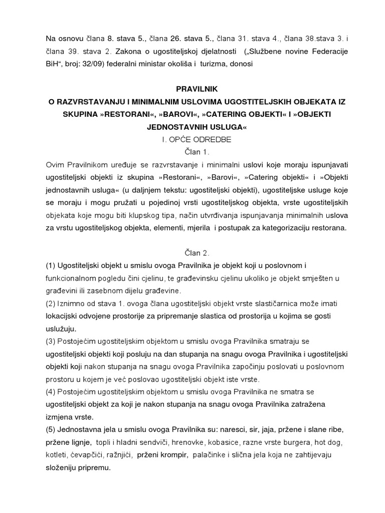 16 - Pravilnik o Ketring | PDF