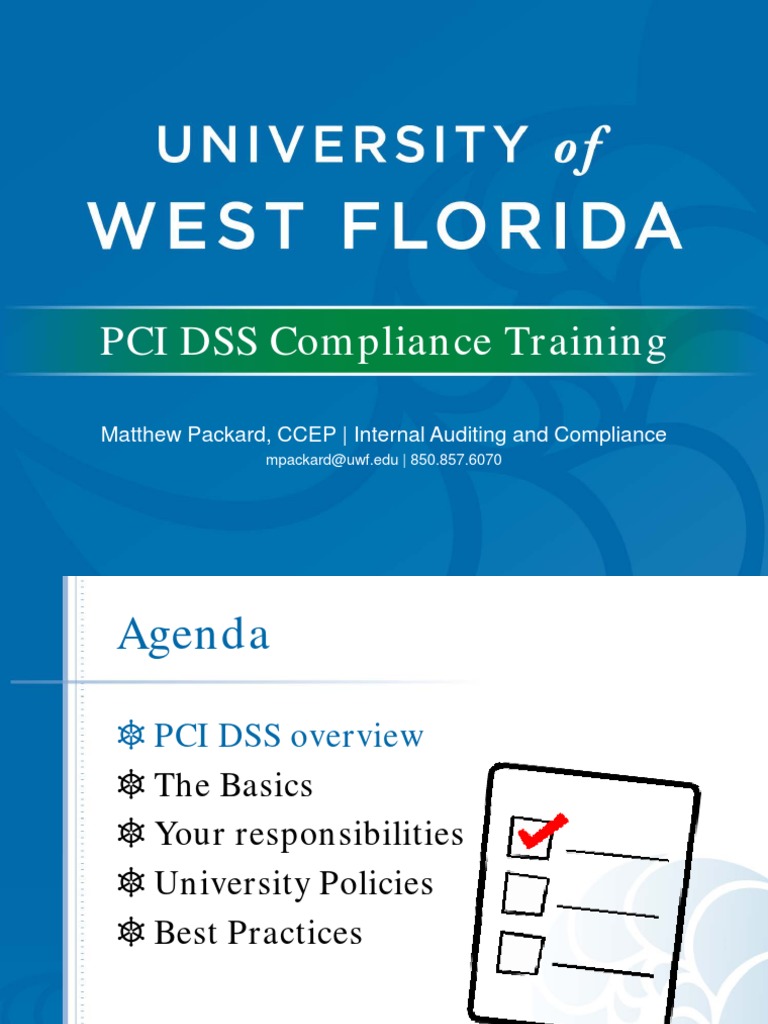 PCI DSS Compliance Training: Matthew Packard, CCEP - Internal Auditing ...