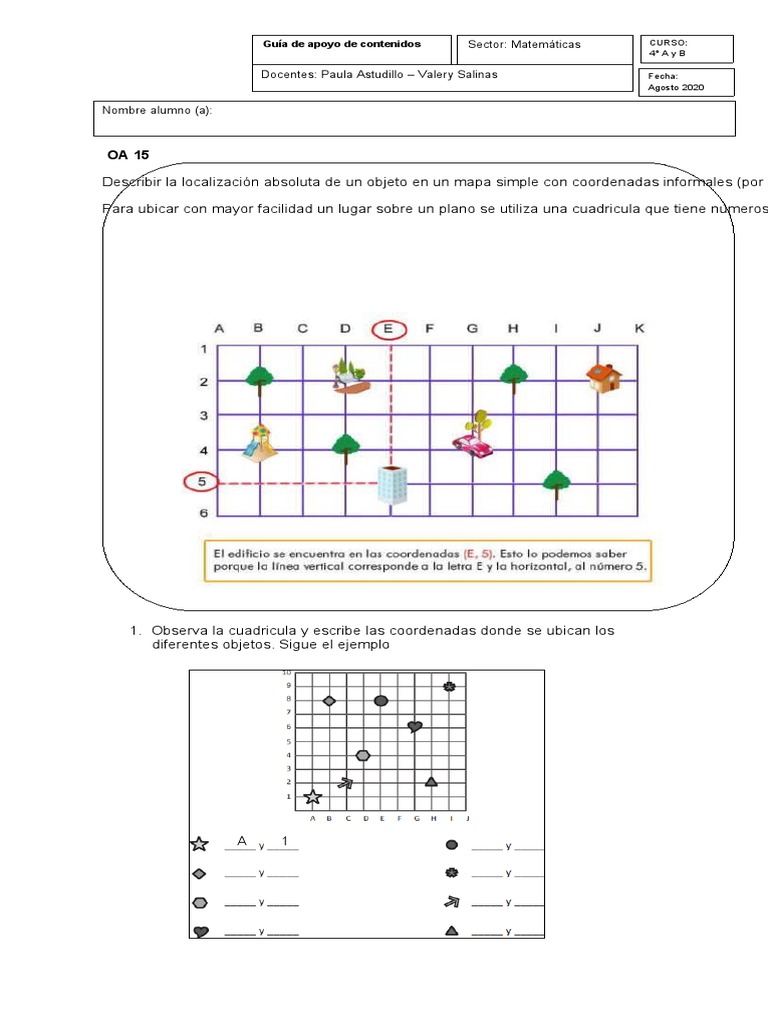 Sector: Matemáticas Docentes: Paula Astudillo - Valery Salinas | PDF