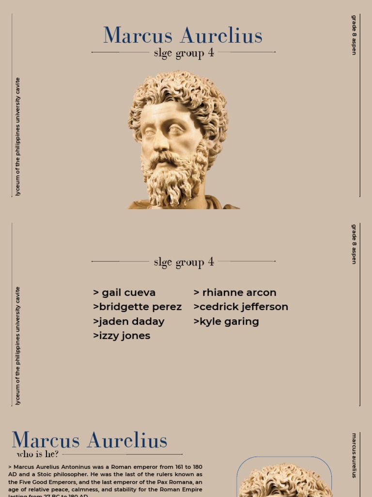 Marcus Aurelius: Slge Group 4 | PDF | History