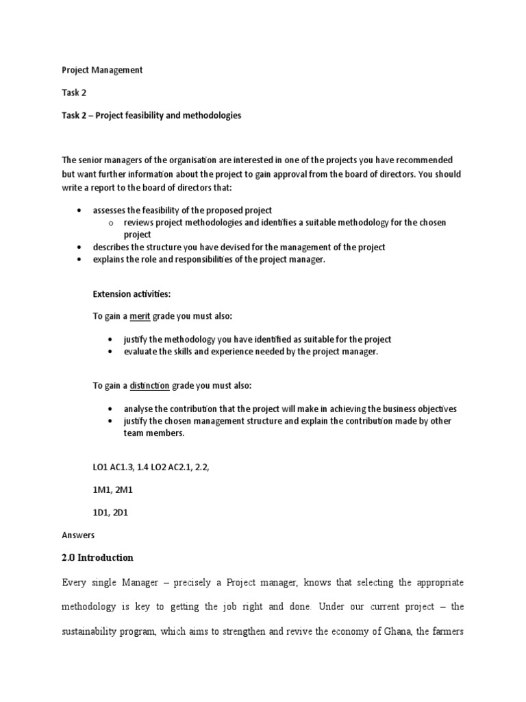 Project Management Task 2 | PDF | Cocoa Bean | Economies