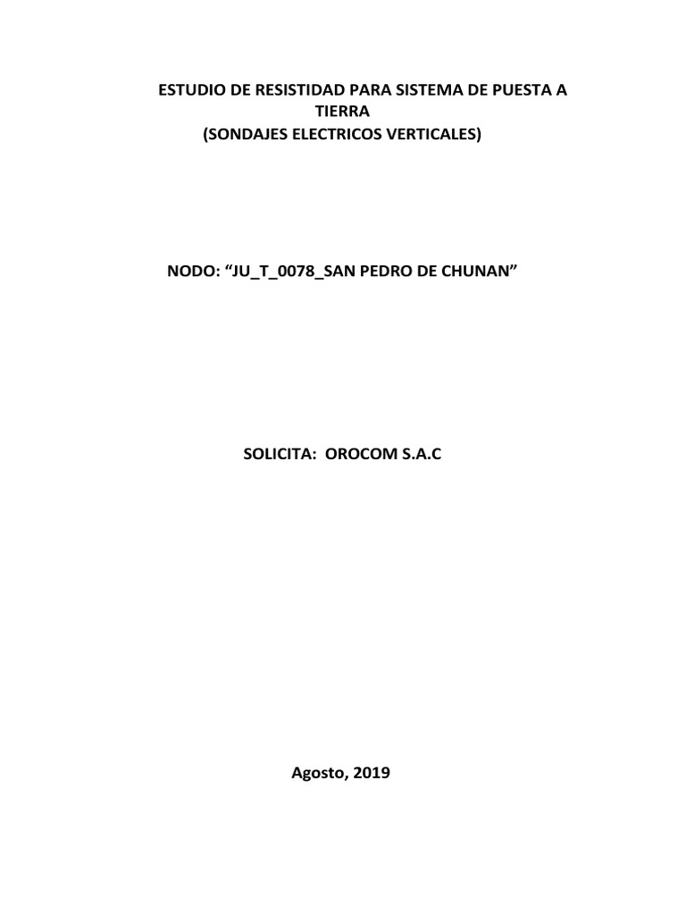 Estudio de Resistividad Modelo - (00000002) | PDF | Resistor | Tierra