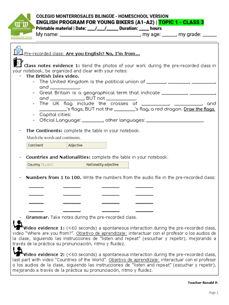 Bilingual Homeschool English Program | PDF