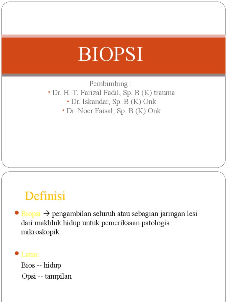 Panduan Lengkap Biopsi untuk Diagnosis | PDF | Sains & Matematika