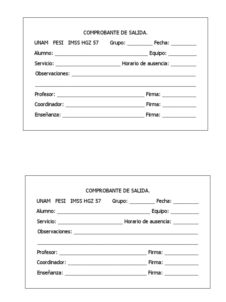 Pases de Salida | PDF