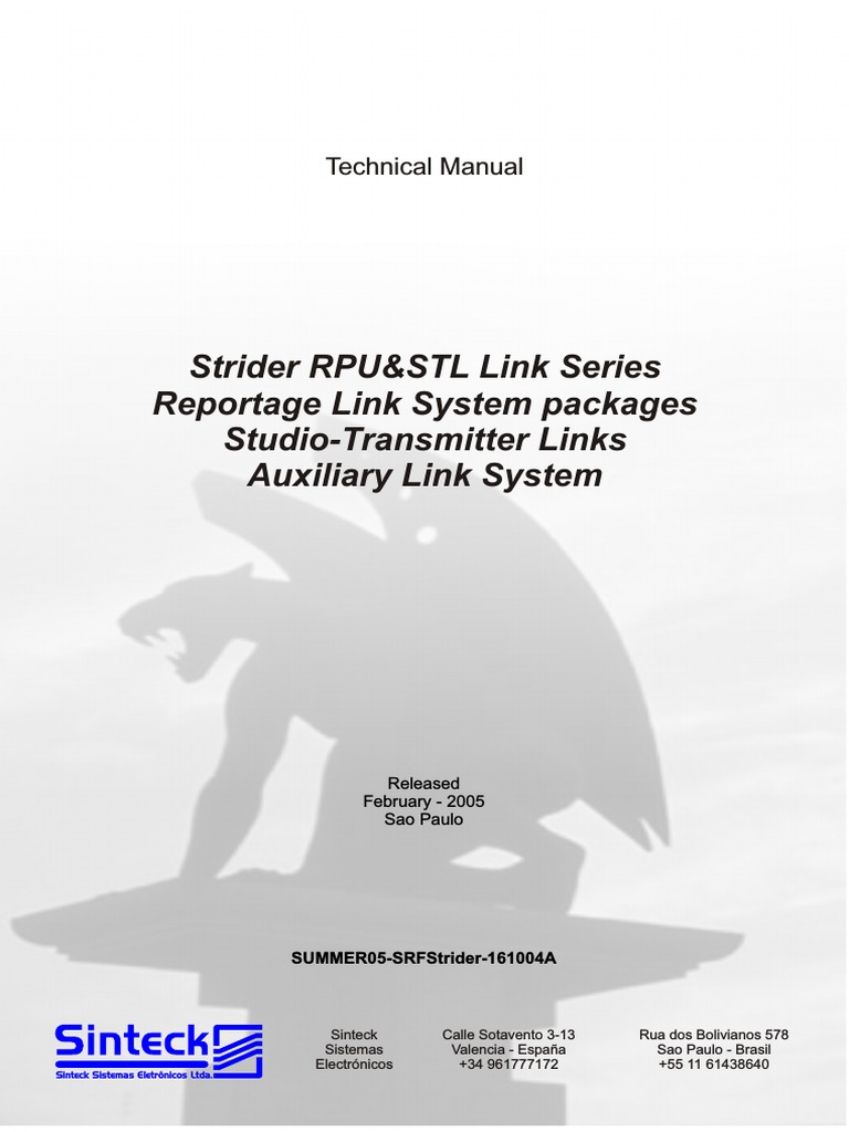 Manual Strider - RPU V2007 | PDF | Electricidad | Tecnología de información y comunicaciones