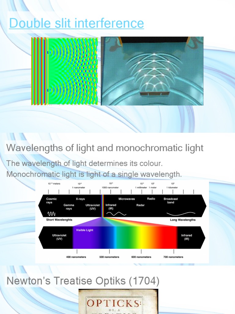 Young's Double Slit Experiment Explained | PDF | Light | Wavelength